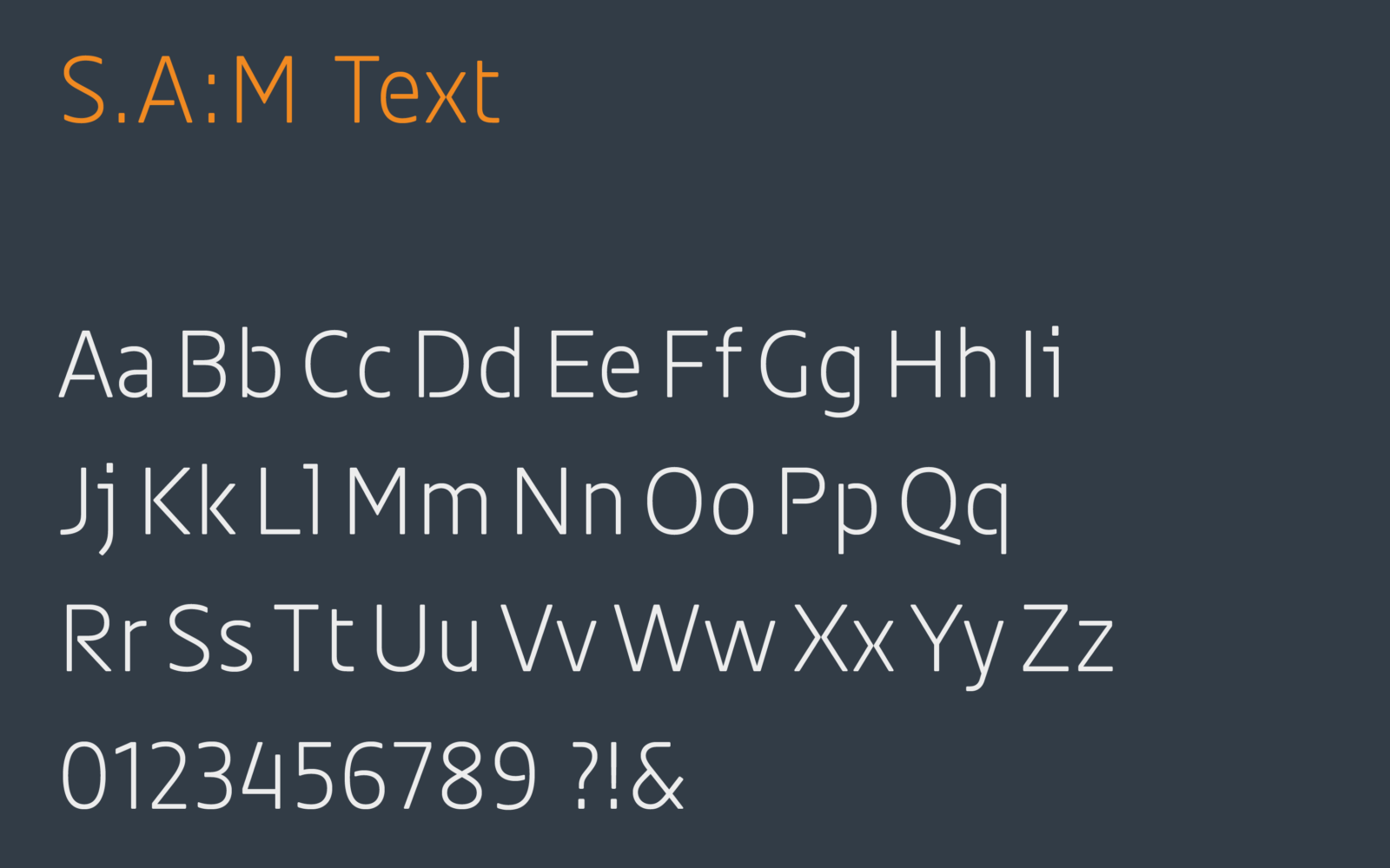 SAM Head & Text | TypeMates