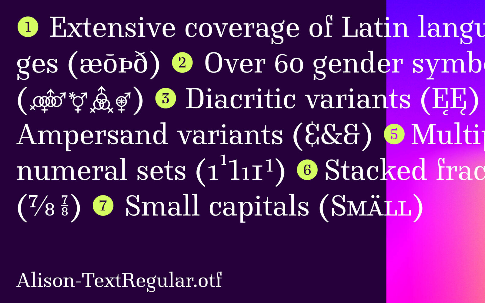 Alison Text | TypeMates